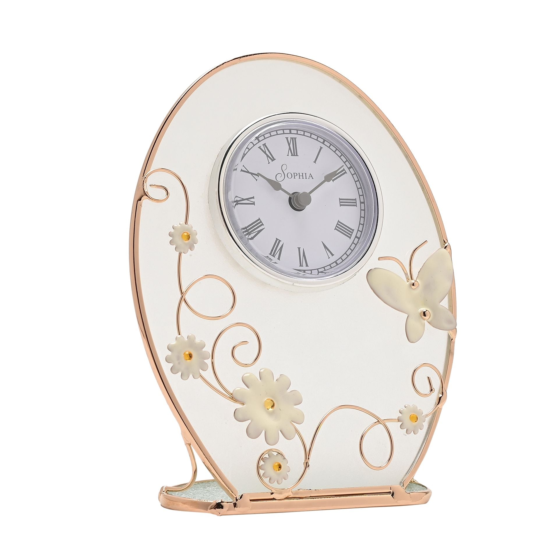 Sophia Classic Champagne Meadow Mantel Clock