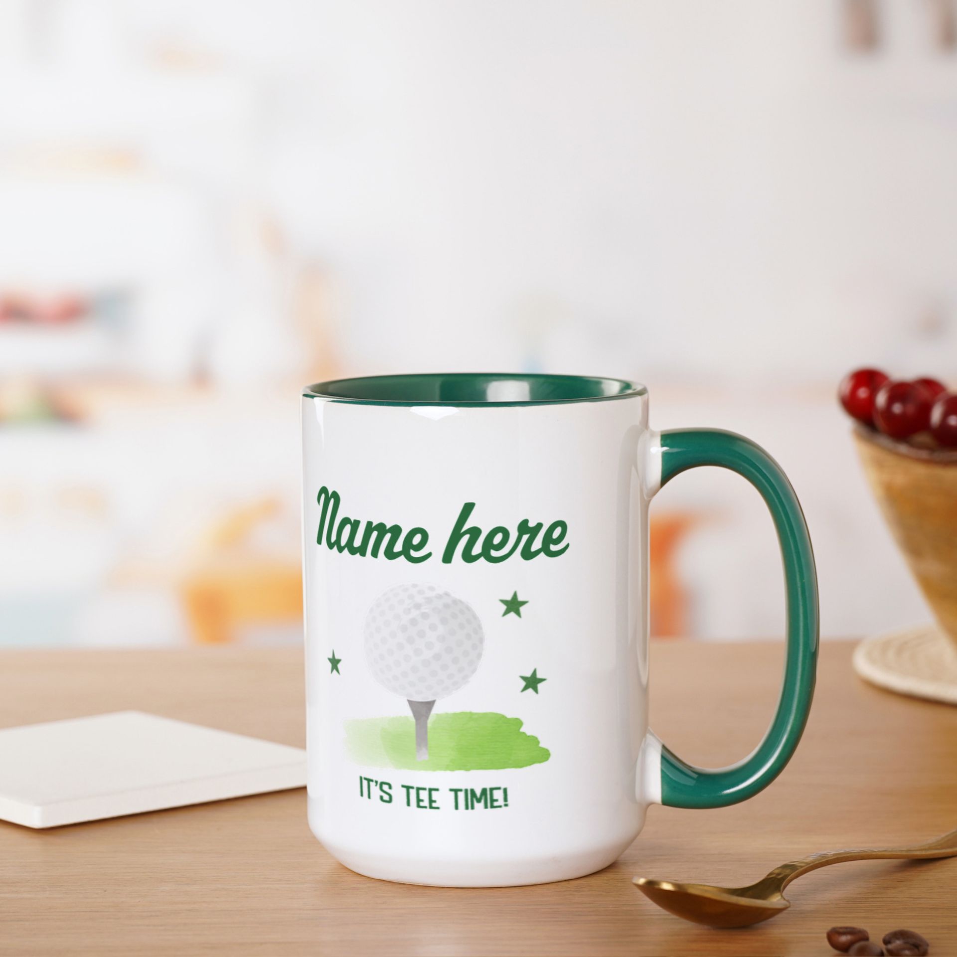 Personalised It's Tee Time Golf Mug
