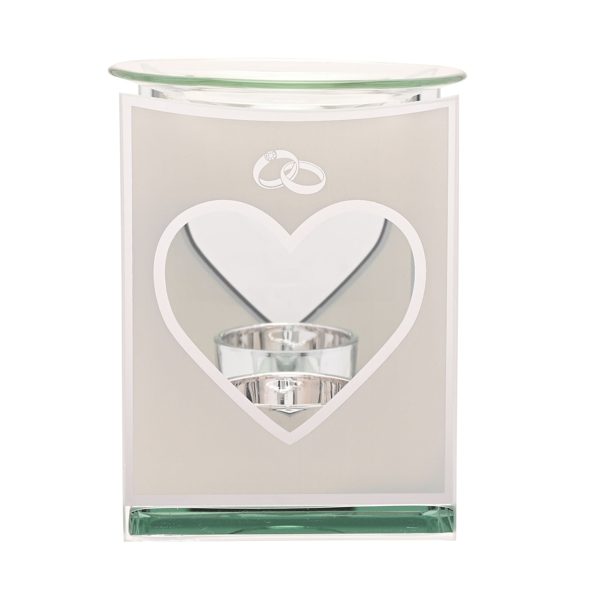 Amore Mirror Border Wax Melt / Oil Burner with Rings Icon